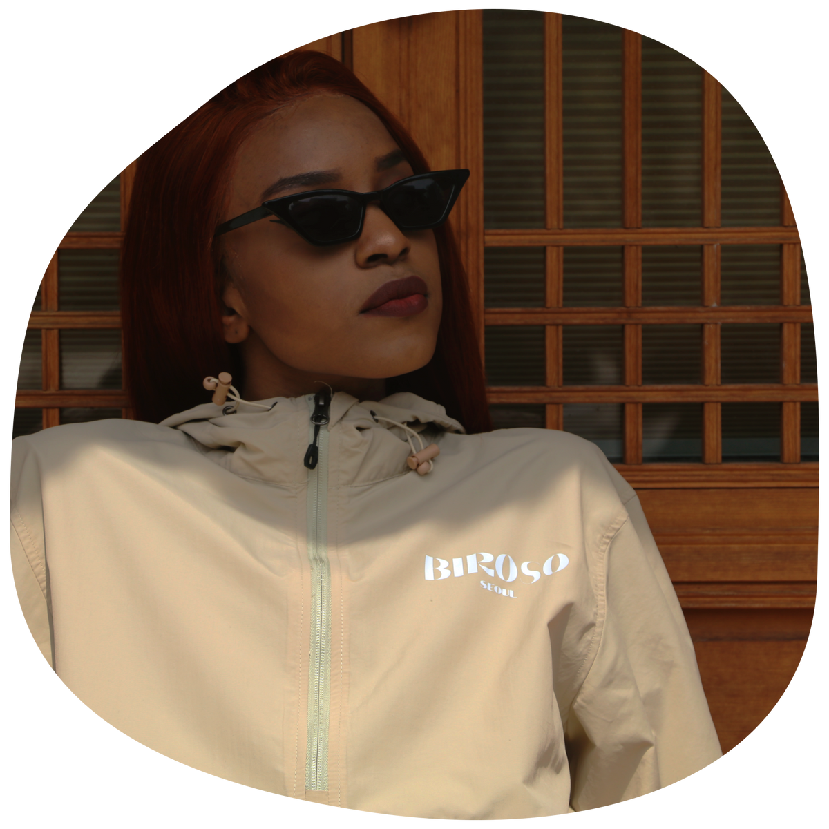 BIROSO Simple Logo Anorak Windbreaker Jacket