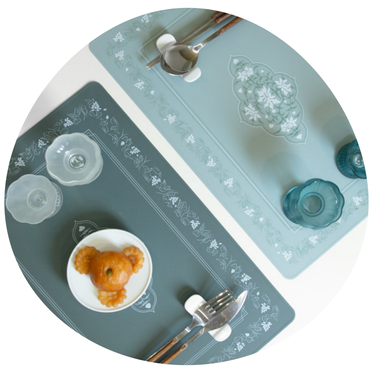 Goreo Celadon Peony Table Mat – BIROSO