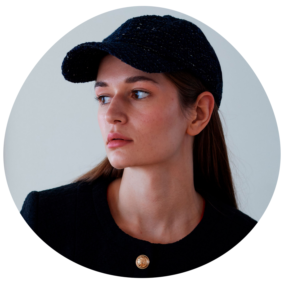 Tweed Baseball Hat_Navy – BIROSO