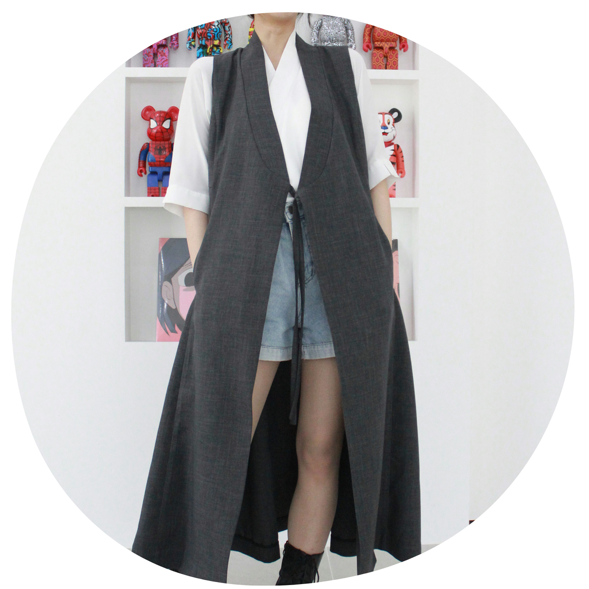 Accordion Pleat Vest Dress (Hanbok Aekjureumpo-Inspired) – BIROSO