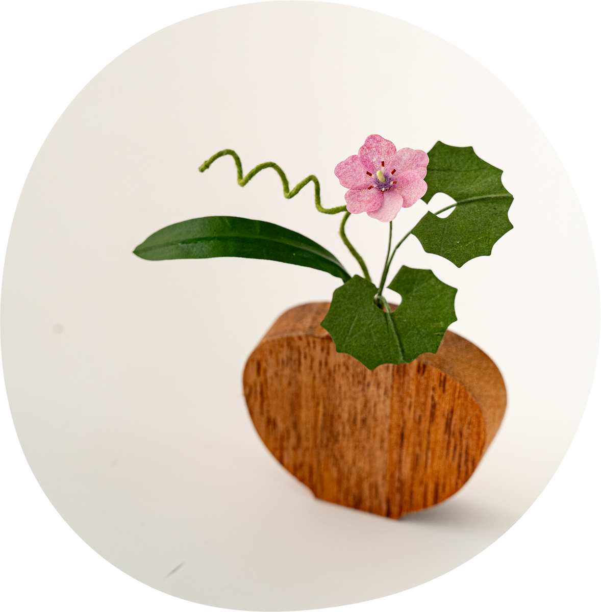 Hanji Vase Magnet (3 Color, Flowers) - White, Yellow, Purple – BIROSO